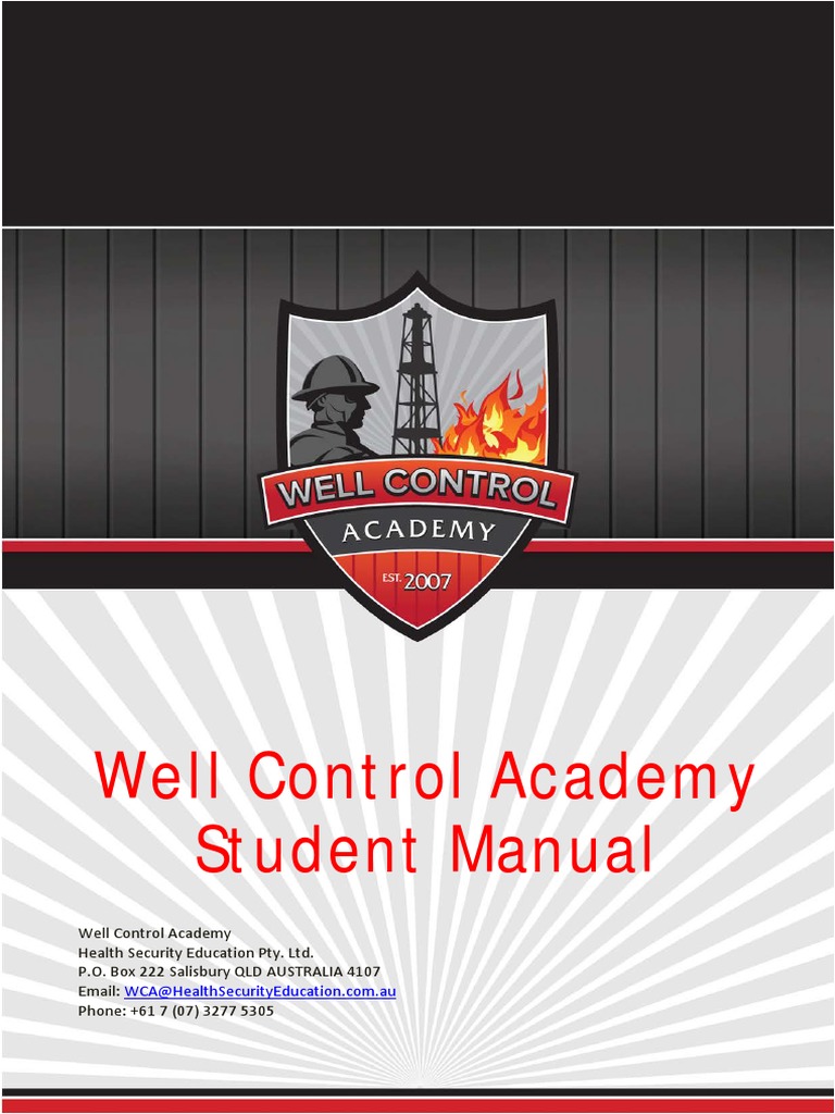 Well Control Academy Student Manual | PDF | Pressure | Sedimentary Rock