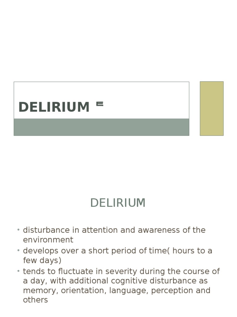 Delirium | PDF