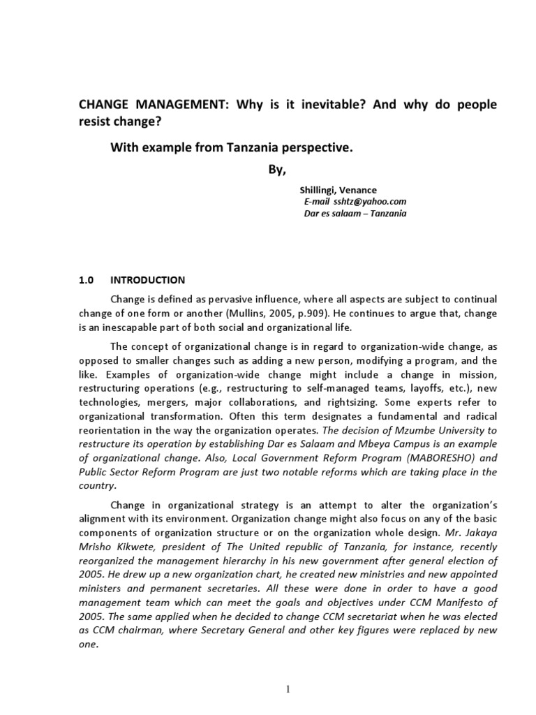 Understanding Resistance to Change | PDF | Change Management | Leadership