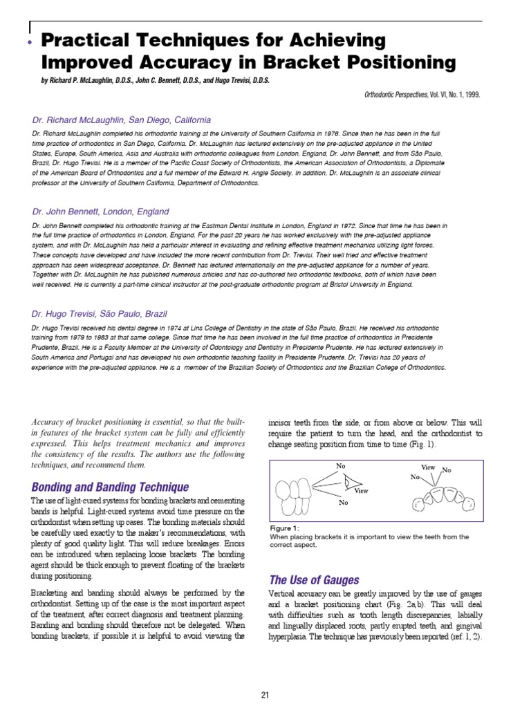 Bracket Positioning | PDF | Orthodontics | Tooth