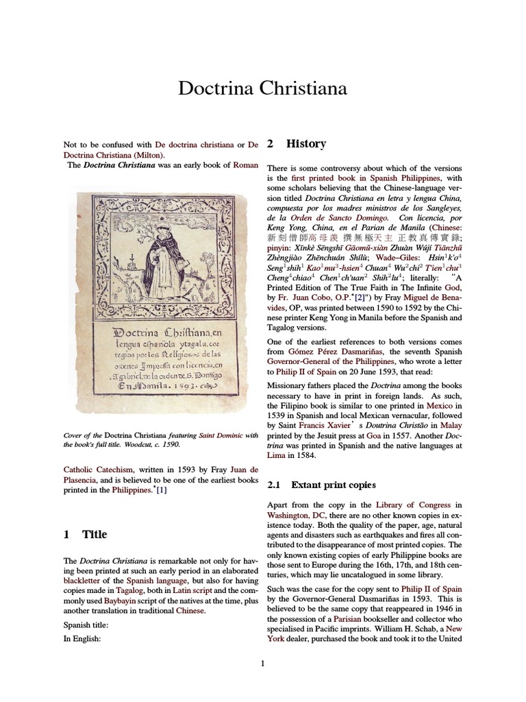 Doctrina Christiana | PDF | Printing | Philippines
