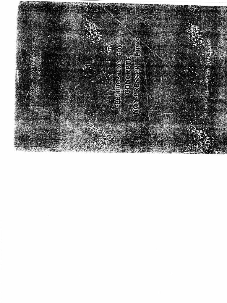 SLS 452 Specification For Concrete Non Pressure Pipes PDF | PDF