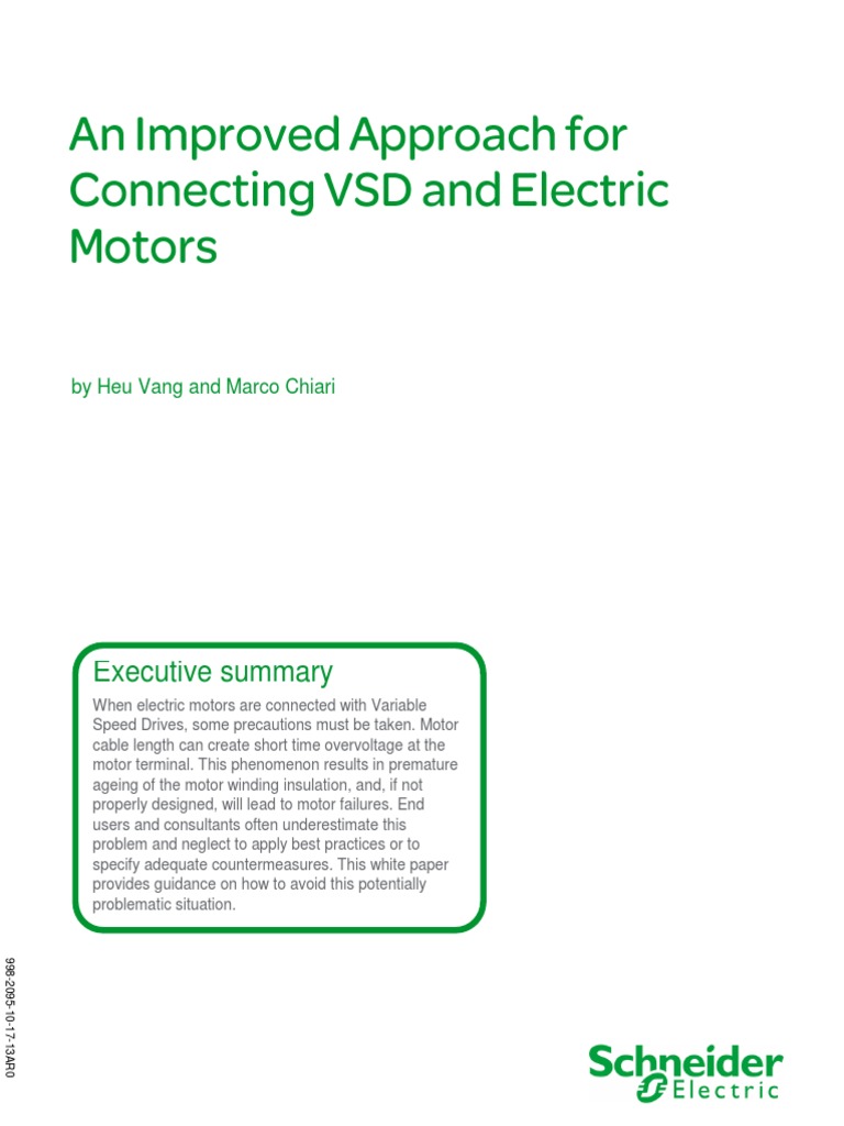 An Improved Approach For Connecting VSD and Electric Motors PDF | PDF ...