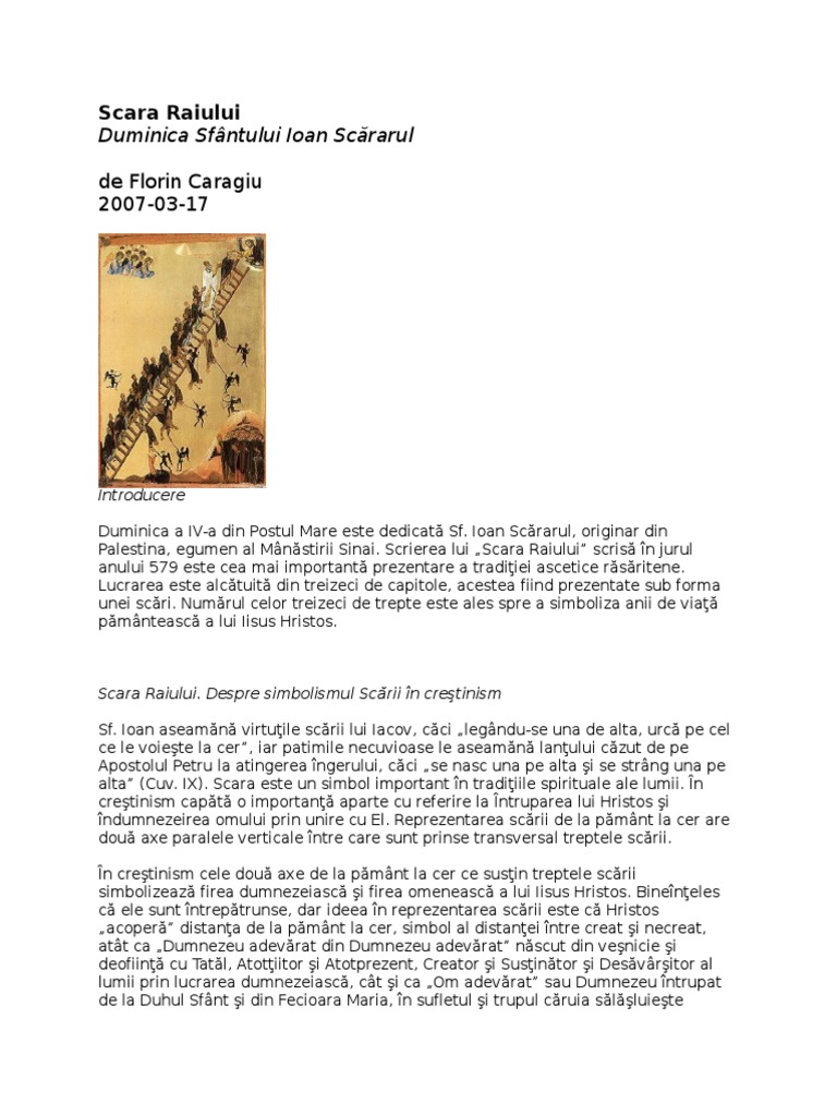 Scara-Raiului - Ioan Scararul PDF | PDF