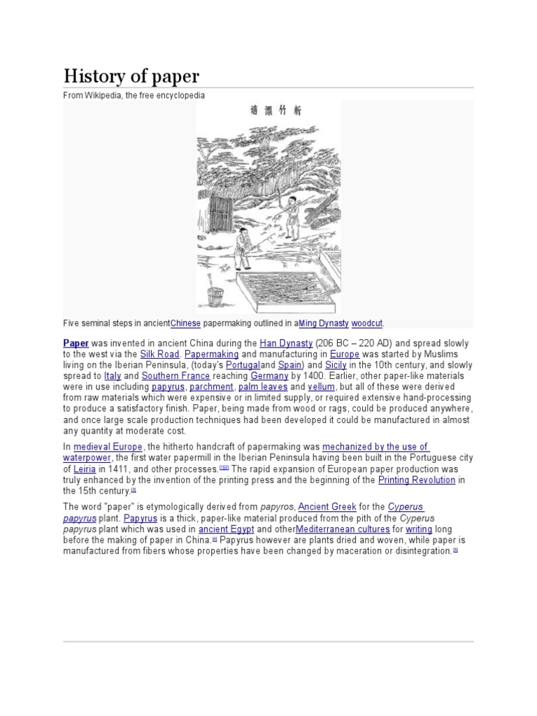 History of Paper | Crafts | Book Arts | Free 30-day Trial | Scribd
