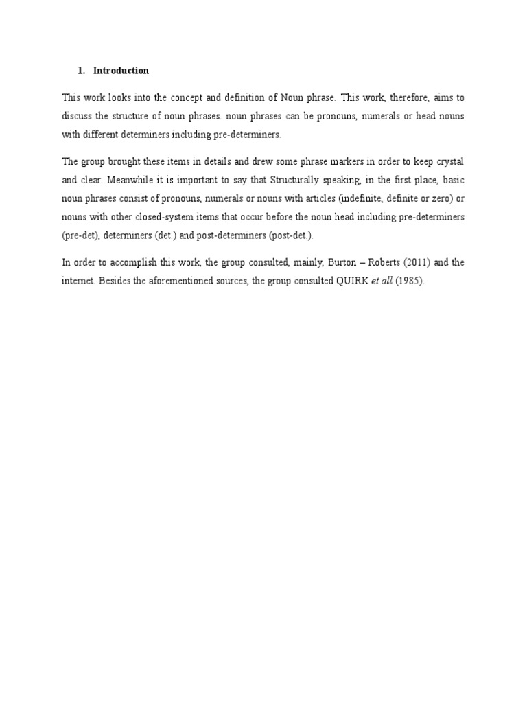The Structure of Noun Phrase | Download Free PDF | Phrase | Noun