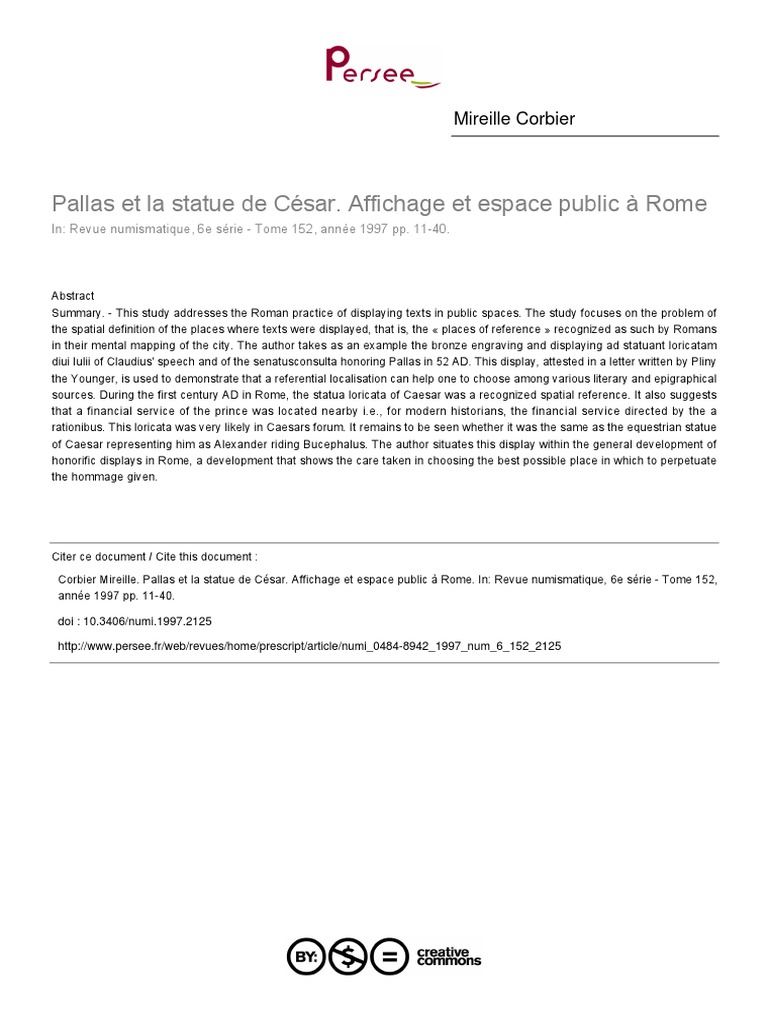Roman Public Text Displays Study | PDF | Julius Caesar | Claudius