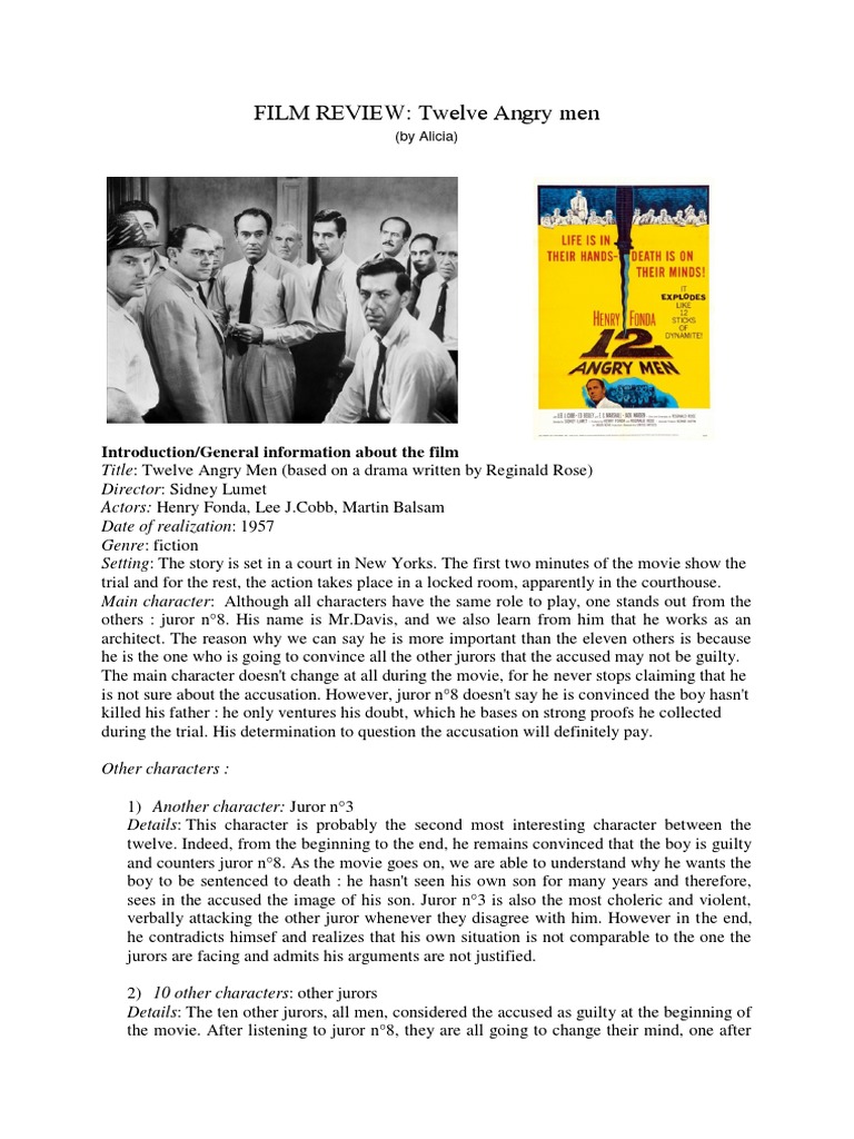 12 Angry Men | PDF | Prosecution | Crime Thriller