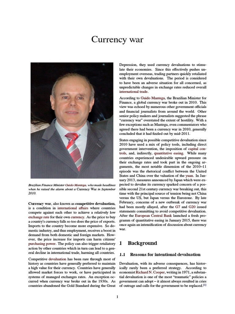 Currency War | PDF | Quantitative Easing | Money