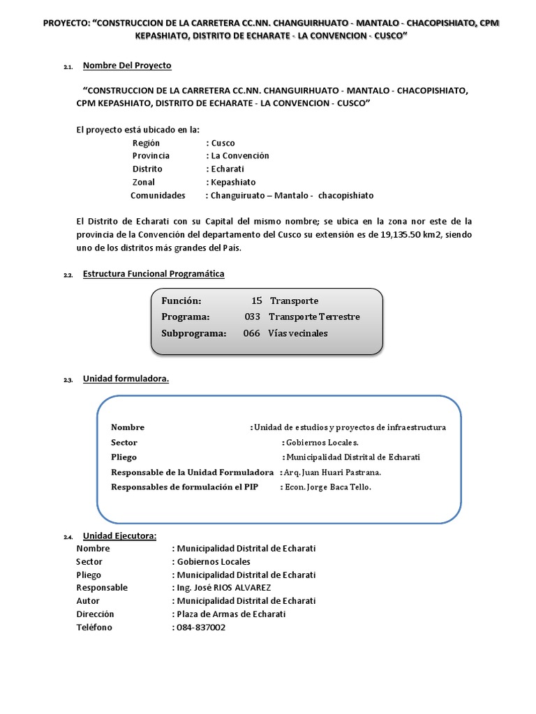 Factibilidad de Proyecto SNIP Kepashiato | PDF | Agricultura | Comercio
