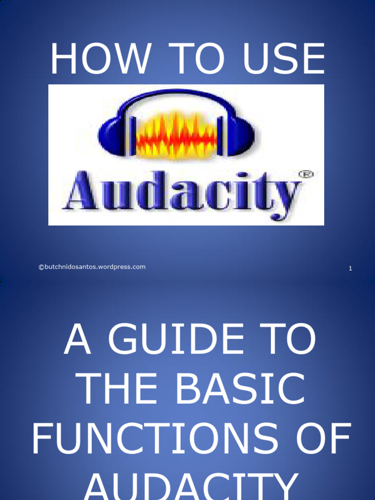 Audacity Tutorial | PDF | Mp3 | Sound Recording And Reproduction