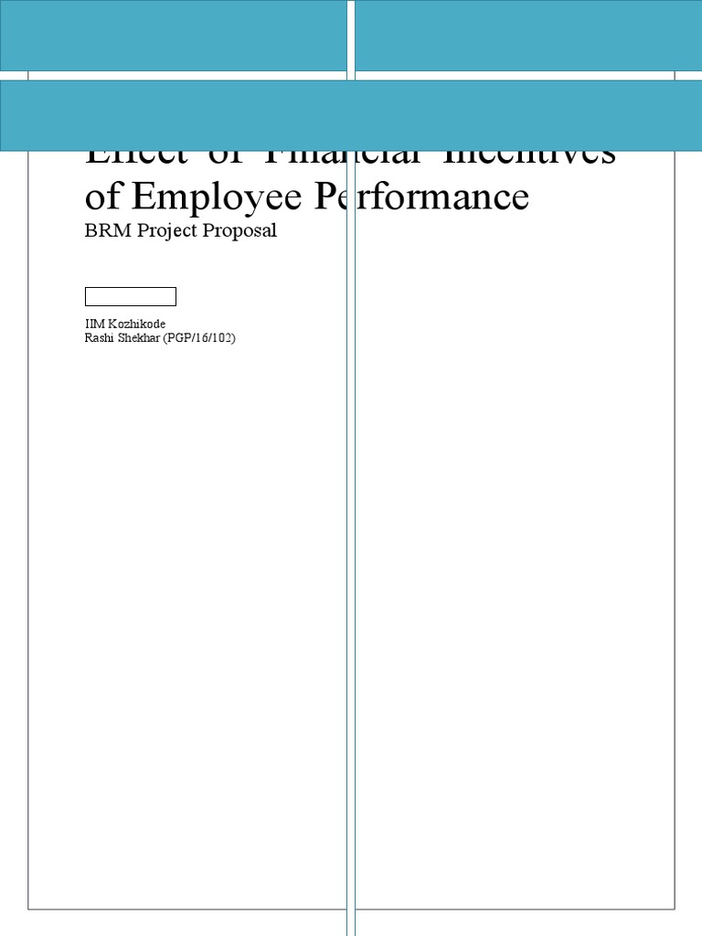 102 - Rashi Shekhar - BRM Proposal | PDF | Incentive | Motivation