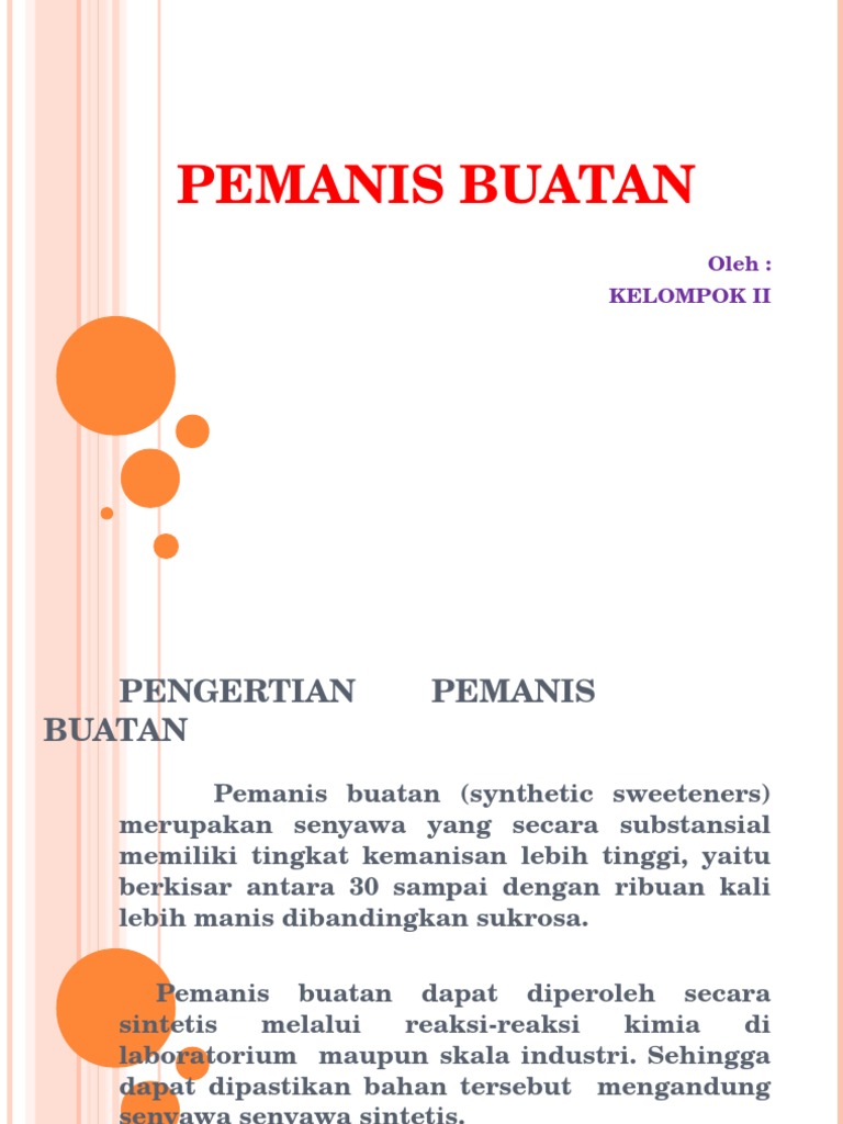 Pemanis Buatan | PDF