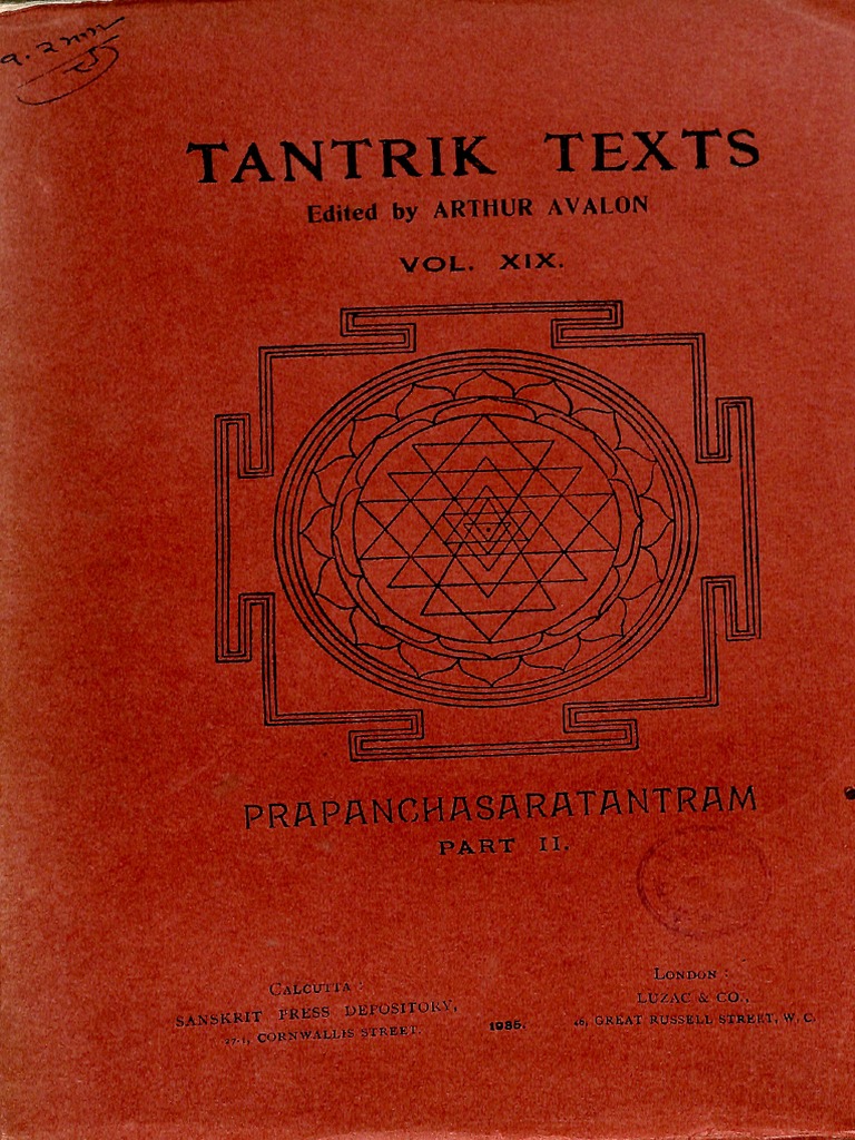 Tantrik Texts Vol. XIX. Prapancha Sara Tantra II - Arthur Avalon ...