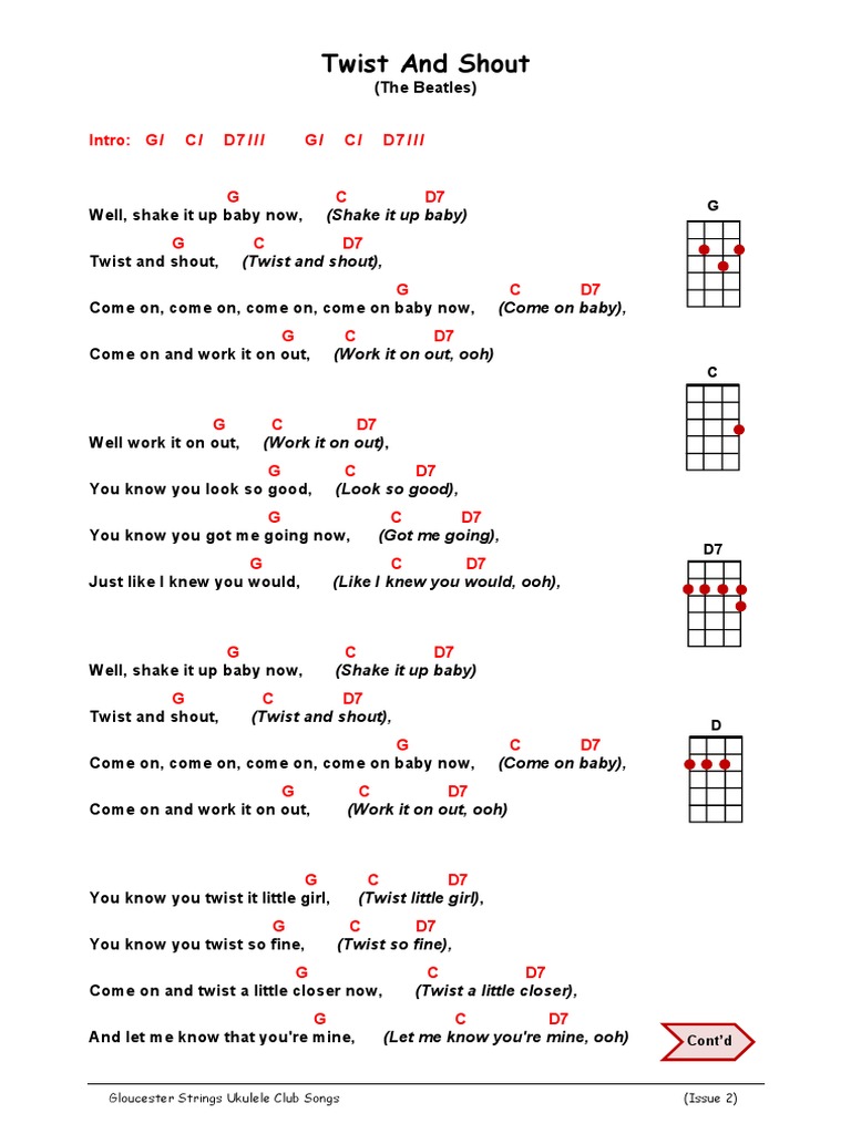 Twist and Shout Chords and Lyrics | PDF