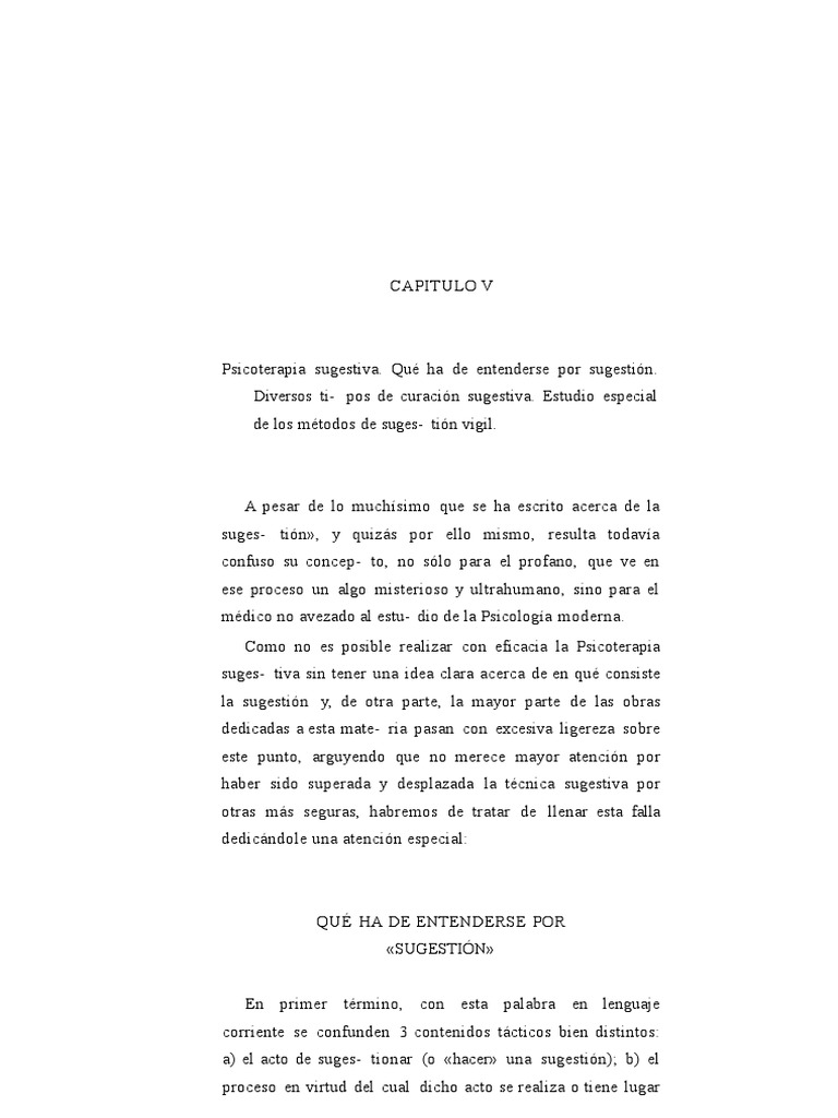 Análisis del concepto de sugestión y del proceso de sugestión desde una ...