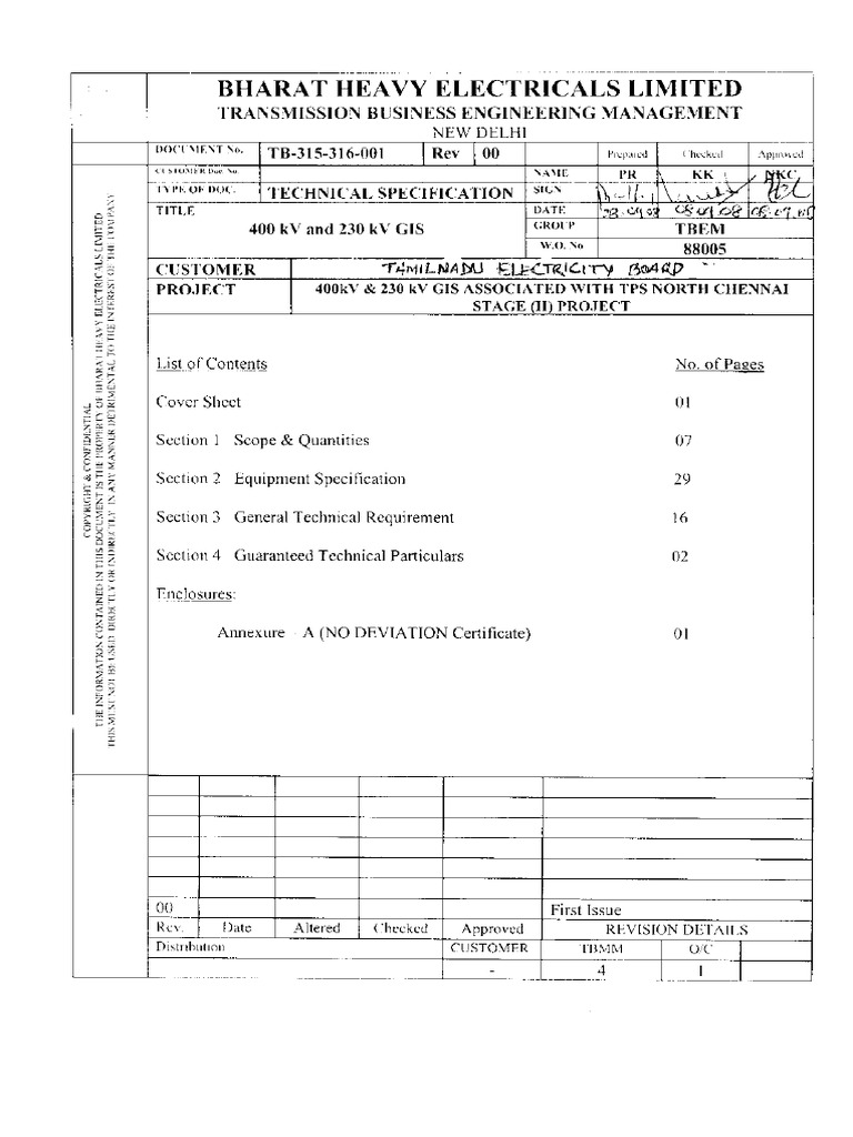 Technical Specification | PDF