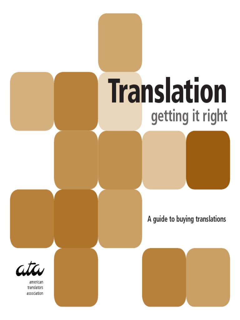 Translation Getting It Right | PDF | Translations | Multilingualism