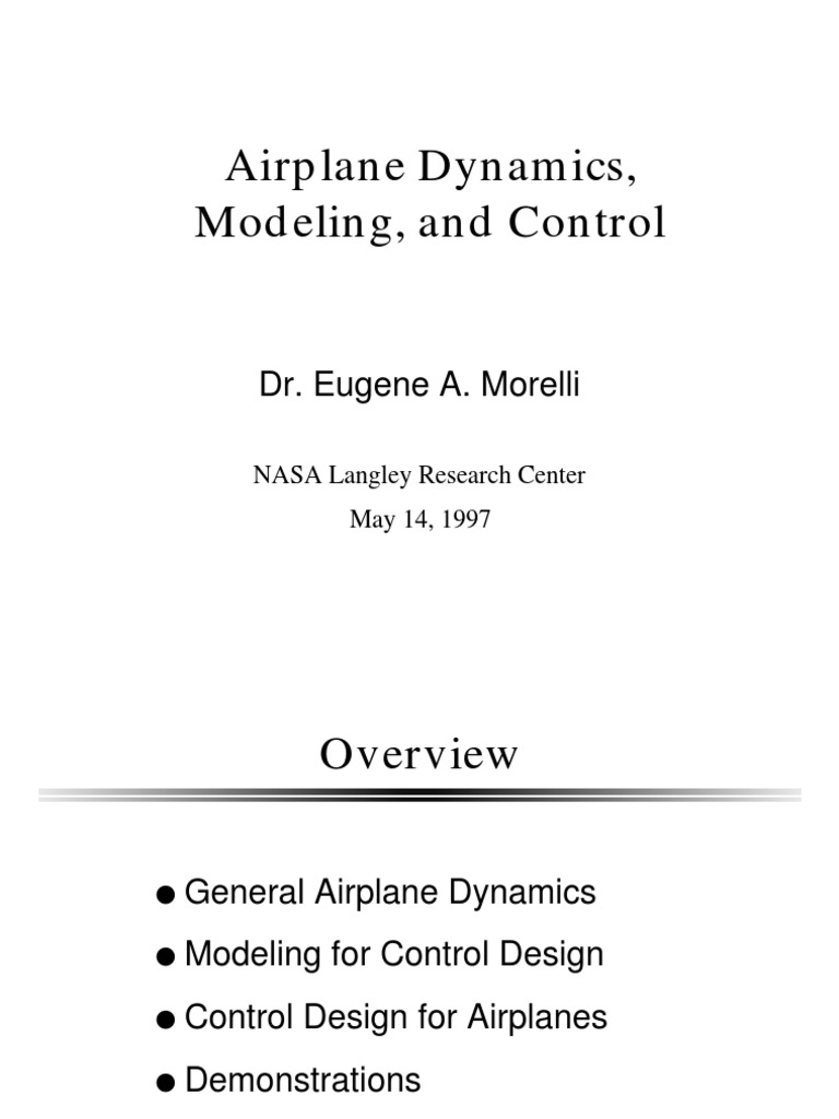 Airplane Dynamics Modeling | PDF | Rotation Around A Fixed Axis ...