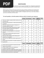 Adult ADHD Self-Report Scale (ASRS-v1.1) Symptom Checklist | PDF | Attention Deficit ...