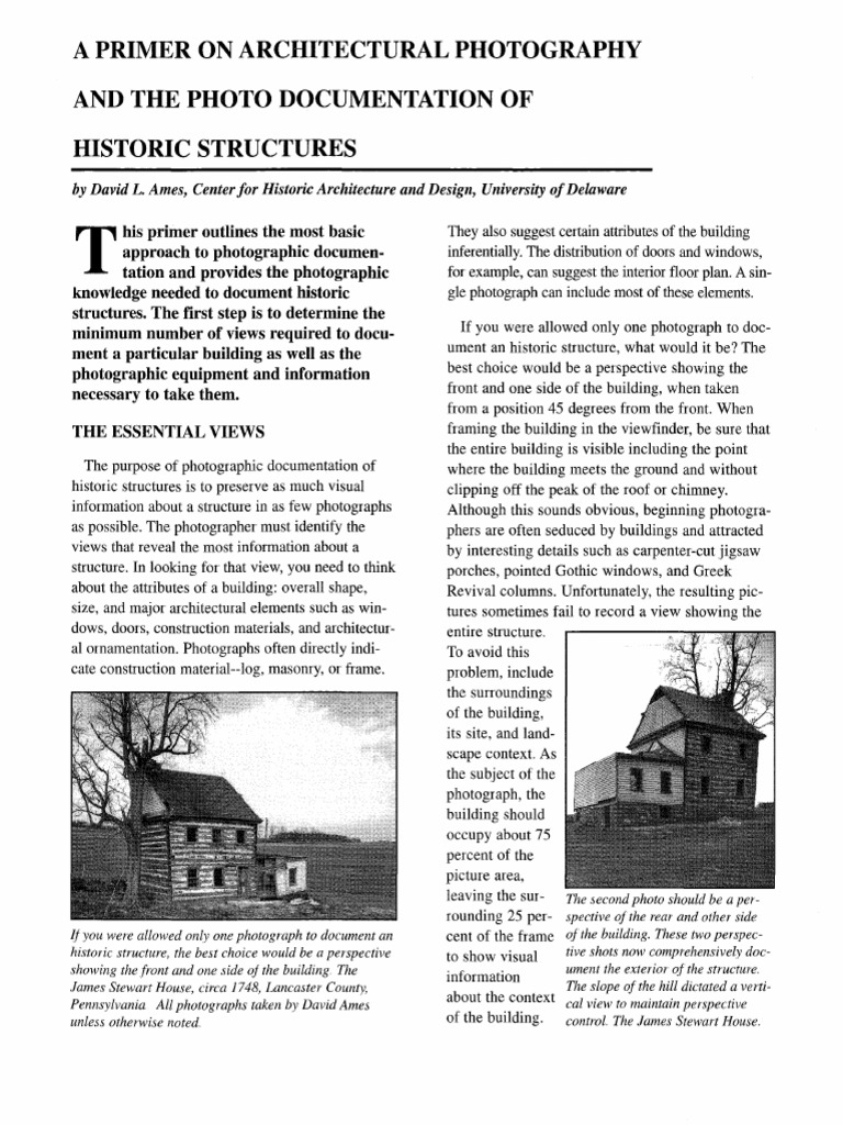 Primer On Architectural Photography | PDF | Camera Lens | Camera