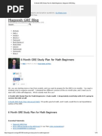 3 Month Study Plan For Gre: Quantitative | PDF | Graduate Record ...