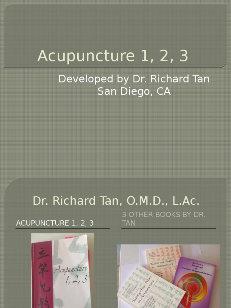 Dr. Richard Tan's Simple and Effective Balance Method of Acupuncture ...