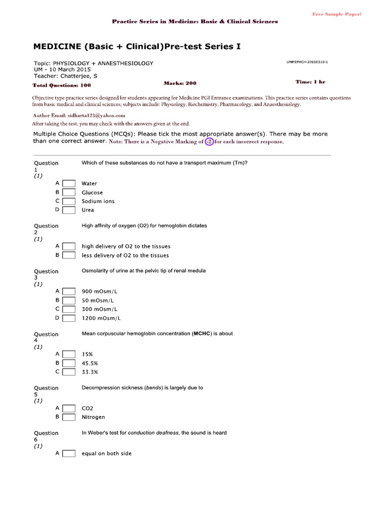 Medicine MCQs with Answers PDF | PDF | Quality | Applied Psychology