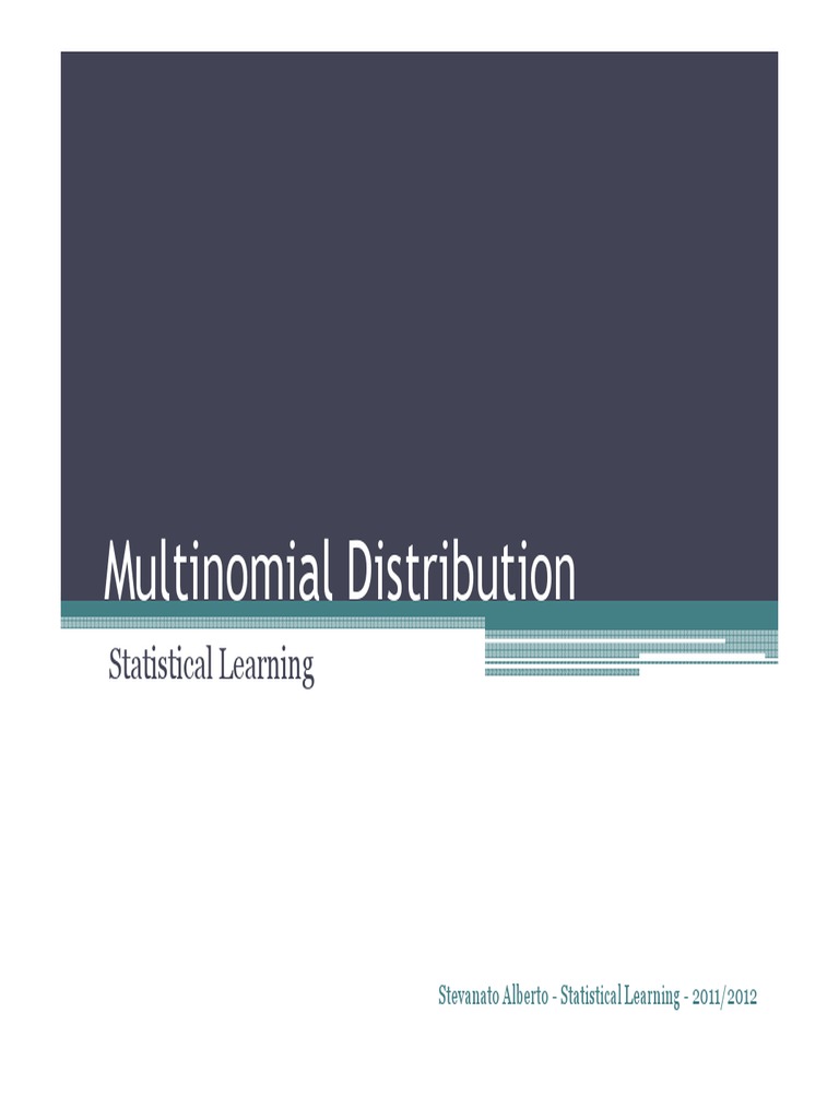 Multinomial Distribution | PDF | Probability Distribution | Variance