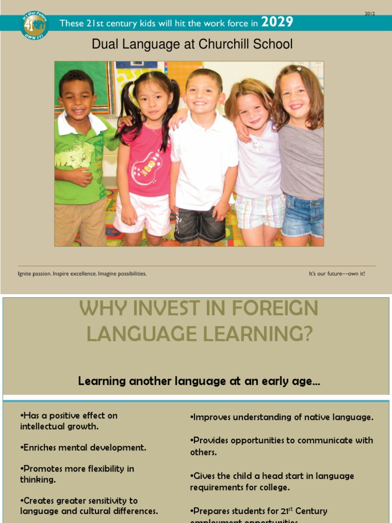 Dual Language Presentation For Parents | PDF | Literacy | Multilingualism