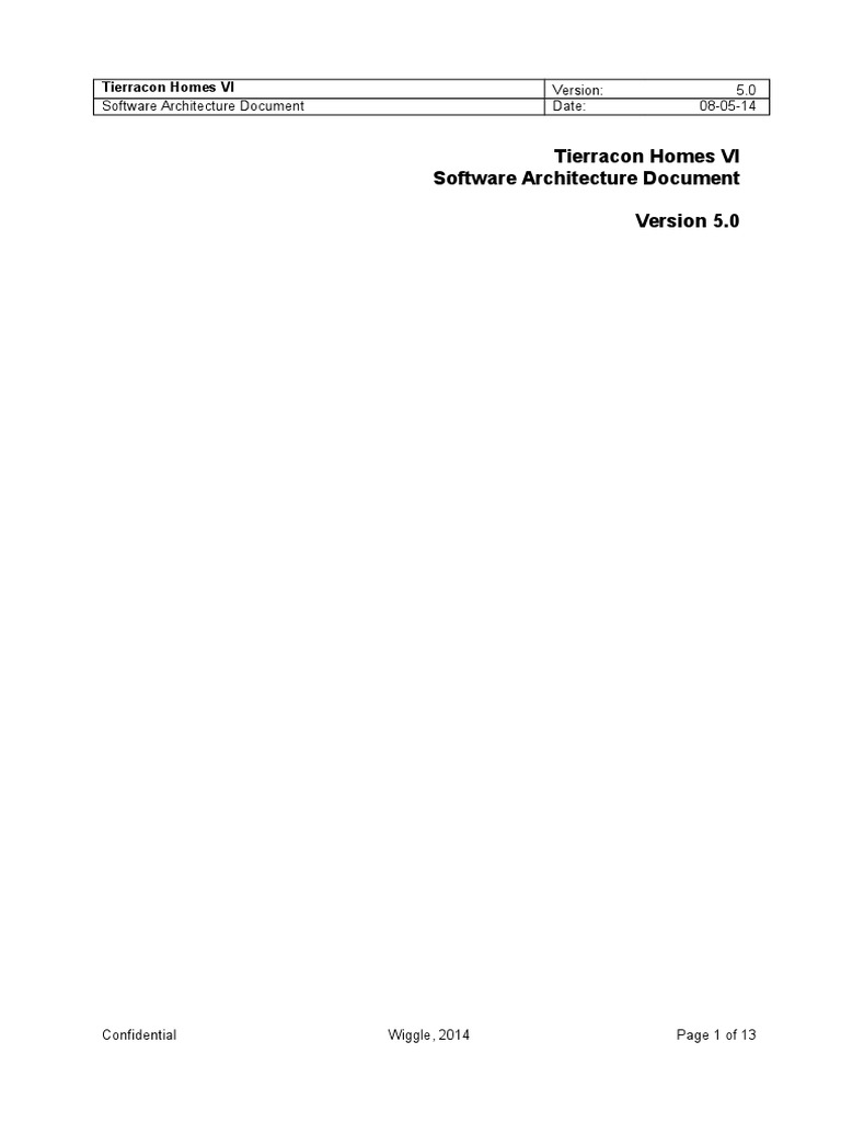 Software Architecture Document Template | PDF | Websites | Software ...