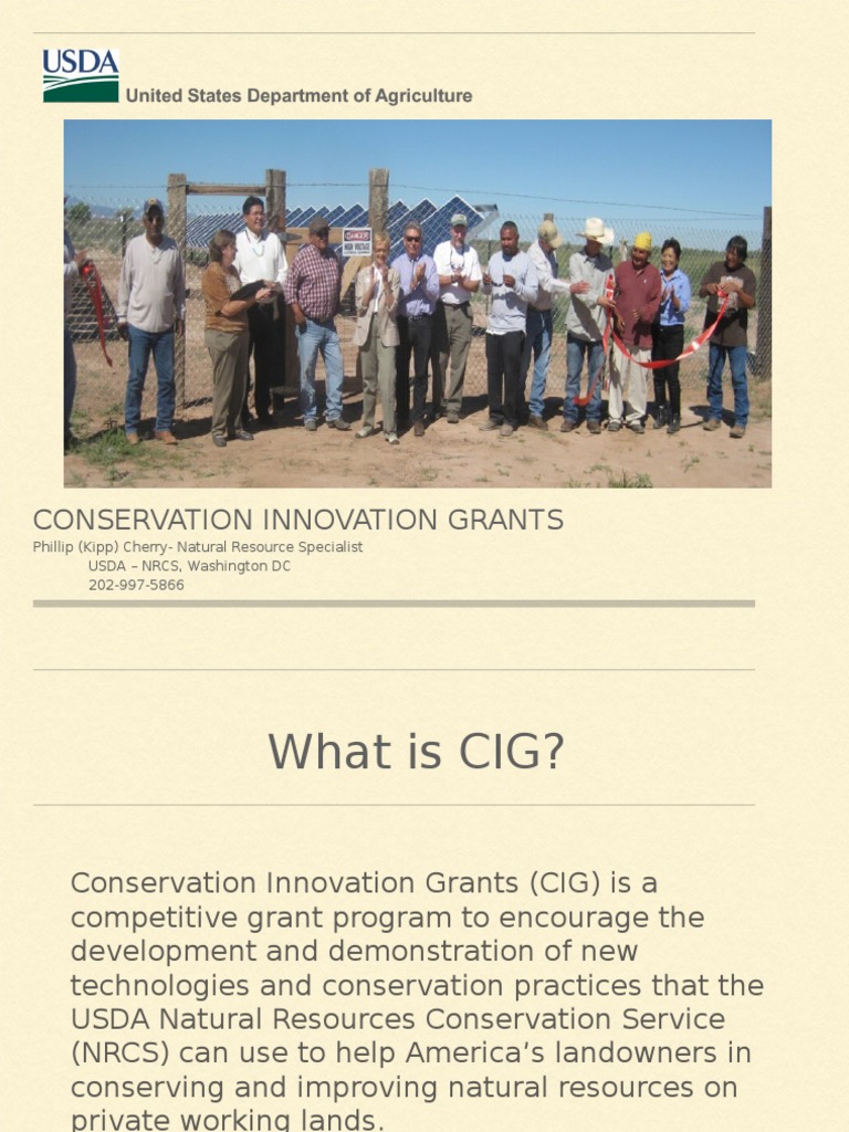 Conservation Innovation Grants | PDF | Natural Resources Conservation ...