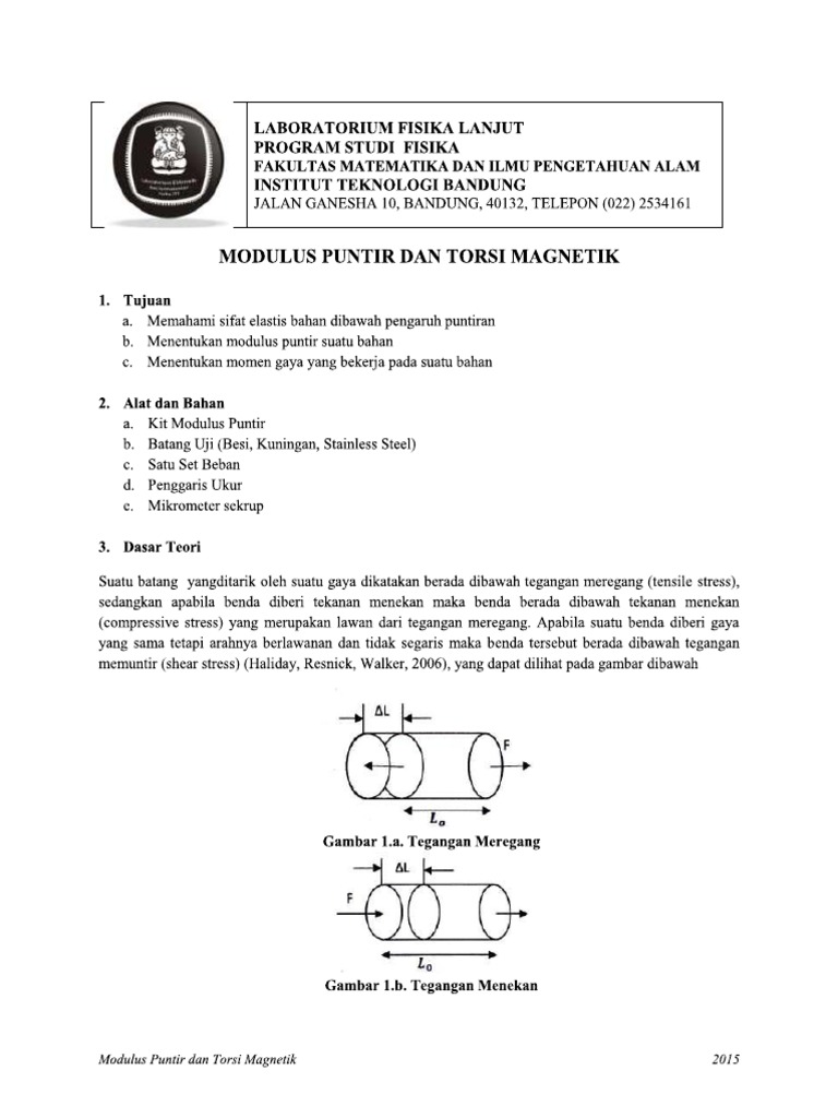 Modul 4 - Modulus Puntir Dan Torsi Magnetik | PDF
