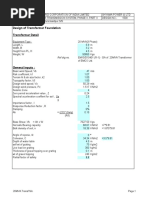 Power Transformer Foundation Design Calculations | PDF