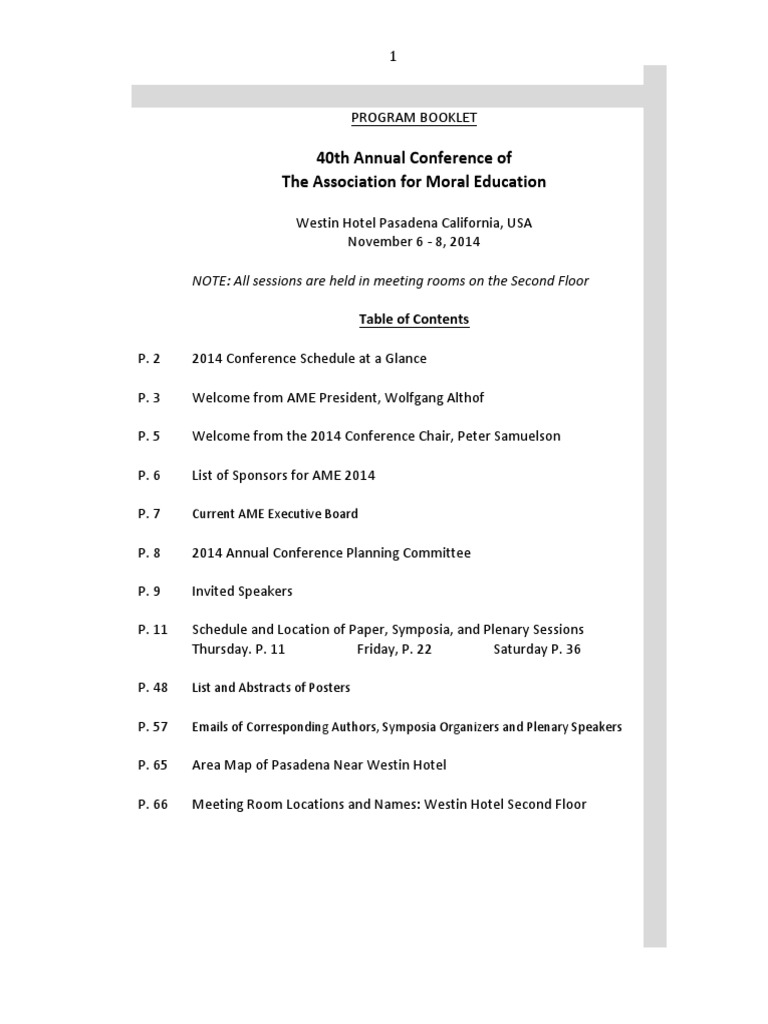 Final AME Program Booklet 10.20.141 | PDF | Civics | Economies