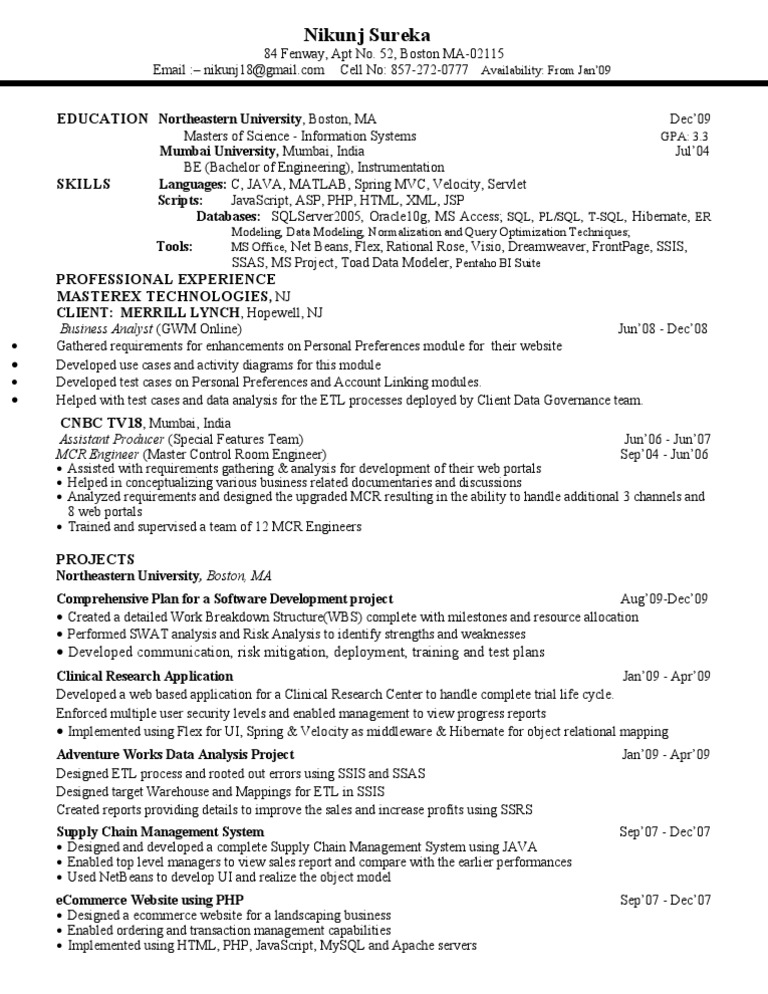 Nikunj Sureka - Resume | PDF | Websites | Php