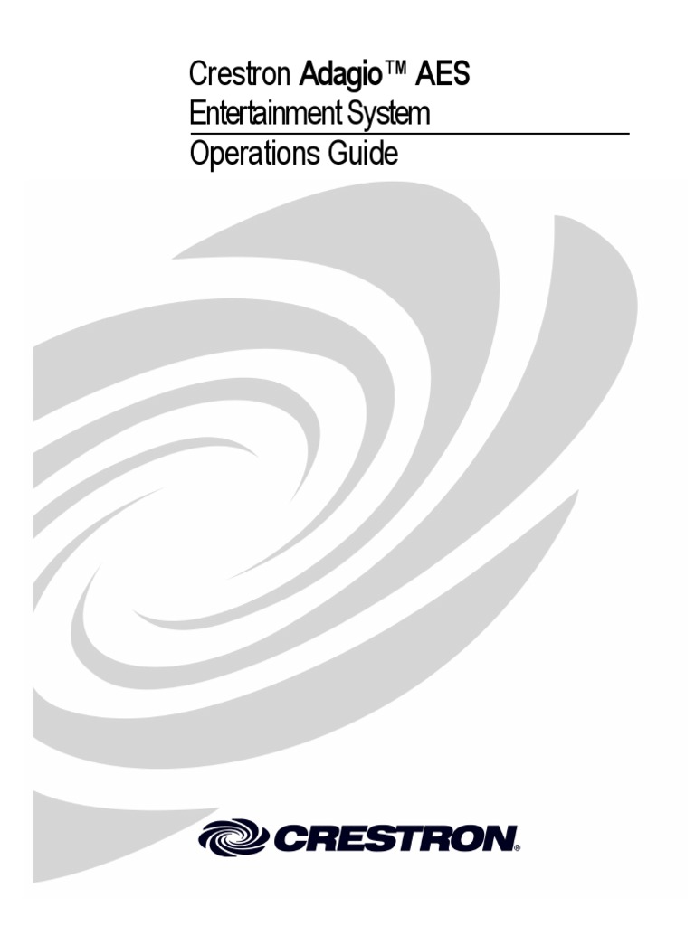 Crestron Adagio AES Manual | PDF | Telecommunications | Electronics