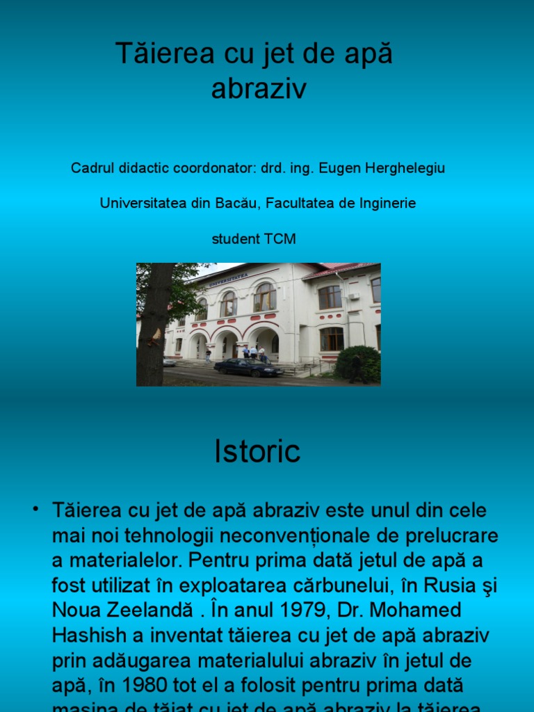Taierea Cu Jet de Apa Abraziv | PDF