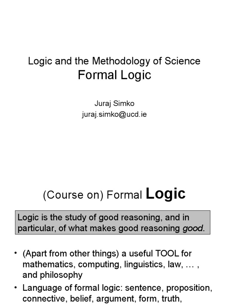 Formal Logic | PDF | Philosophy