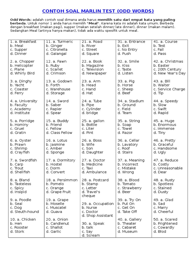 Contoh Soal Marlin Test | PDF