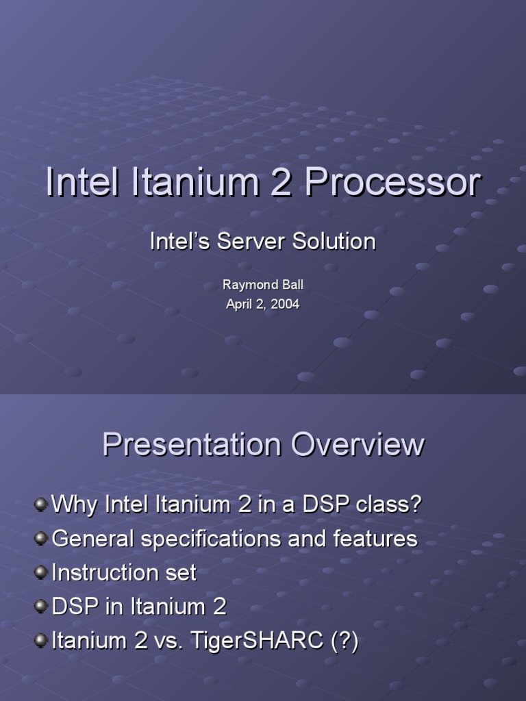 Intel Itanium 2 Processor Overview | PDF | Instruction Set | Digital Signal Processor