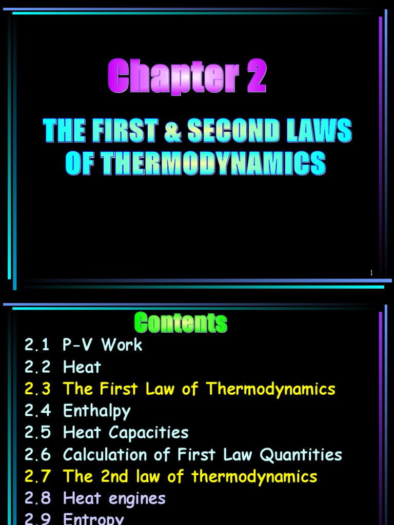 2 The 1st 2nd Laws of Thermodynamics | PDF | Second Law Of ...