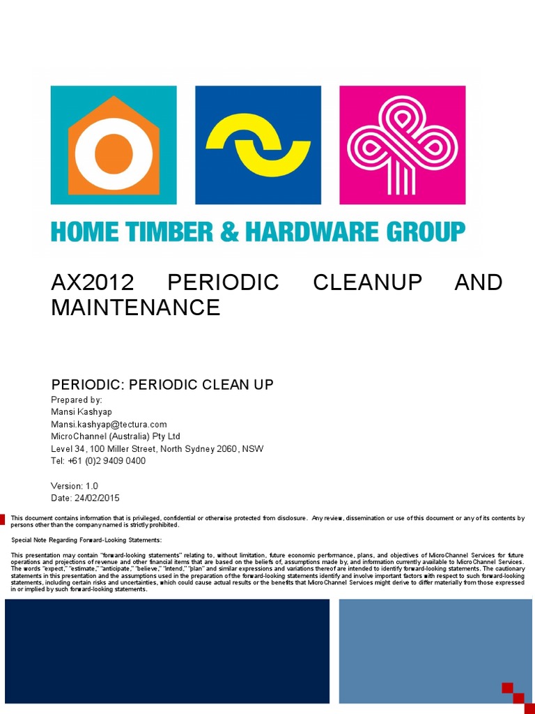 AX2012 Periodic Cleanup and Maintenance | PDF | Data Type | Database ...