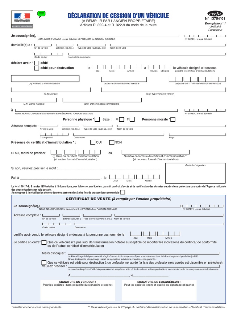 Contract de Vanzare-cumparare Franta | Données personnelles | Transport