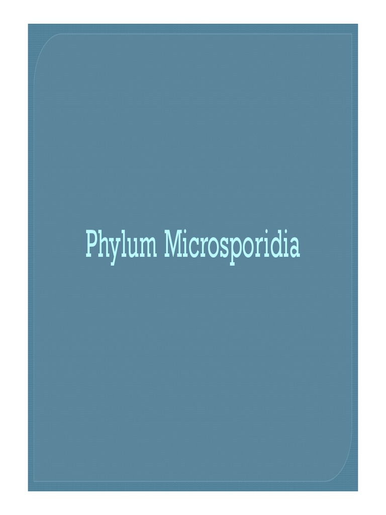Phylum Microsporidia | PDF | Ciencia y matemáticas