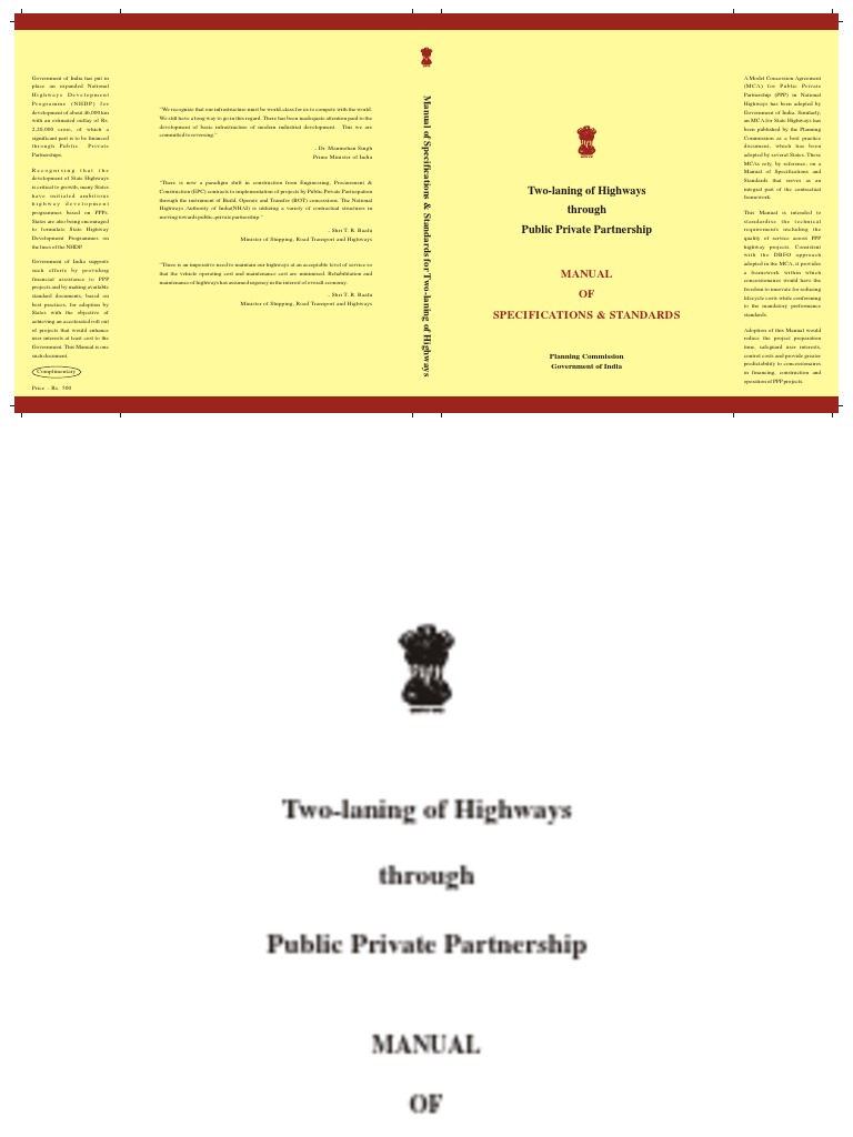 2lane Manual For Specification Standards | PDF | Road Surface | Road