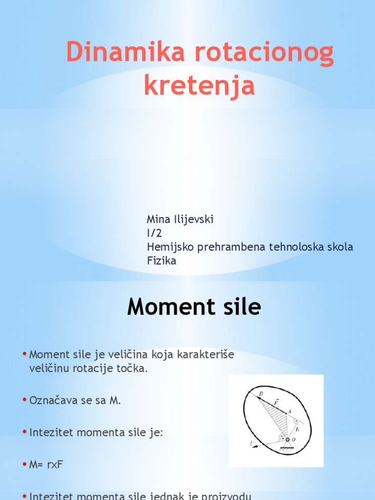 Dinamika Rotacionog Kretanja | PDF