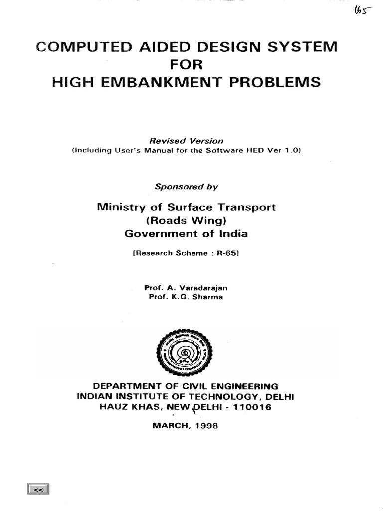 CAD System for High Embankment Analysis | PDF | Science & Mathematics
