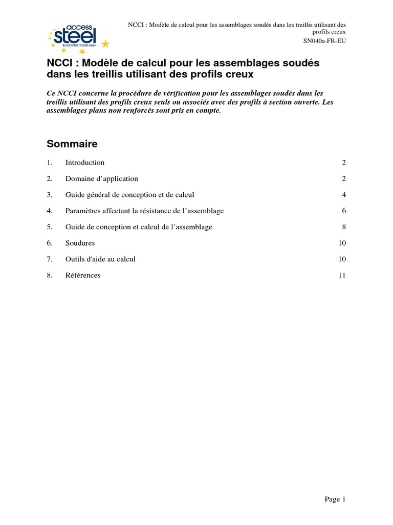 Calcul des assemblages soudés en treillis | PDF | Treillis (assemblage) | Soudage