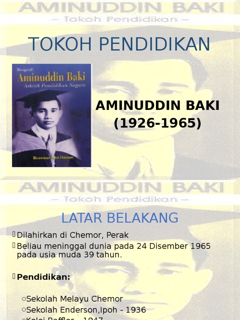 Tokoh Pendidikan Aminudin Baki | PDF